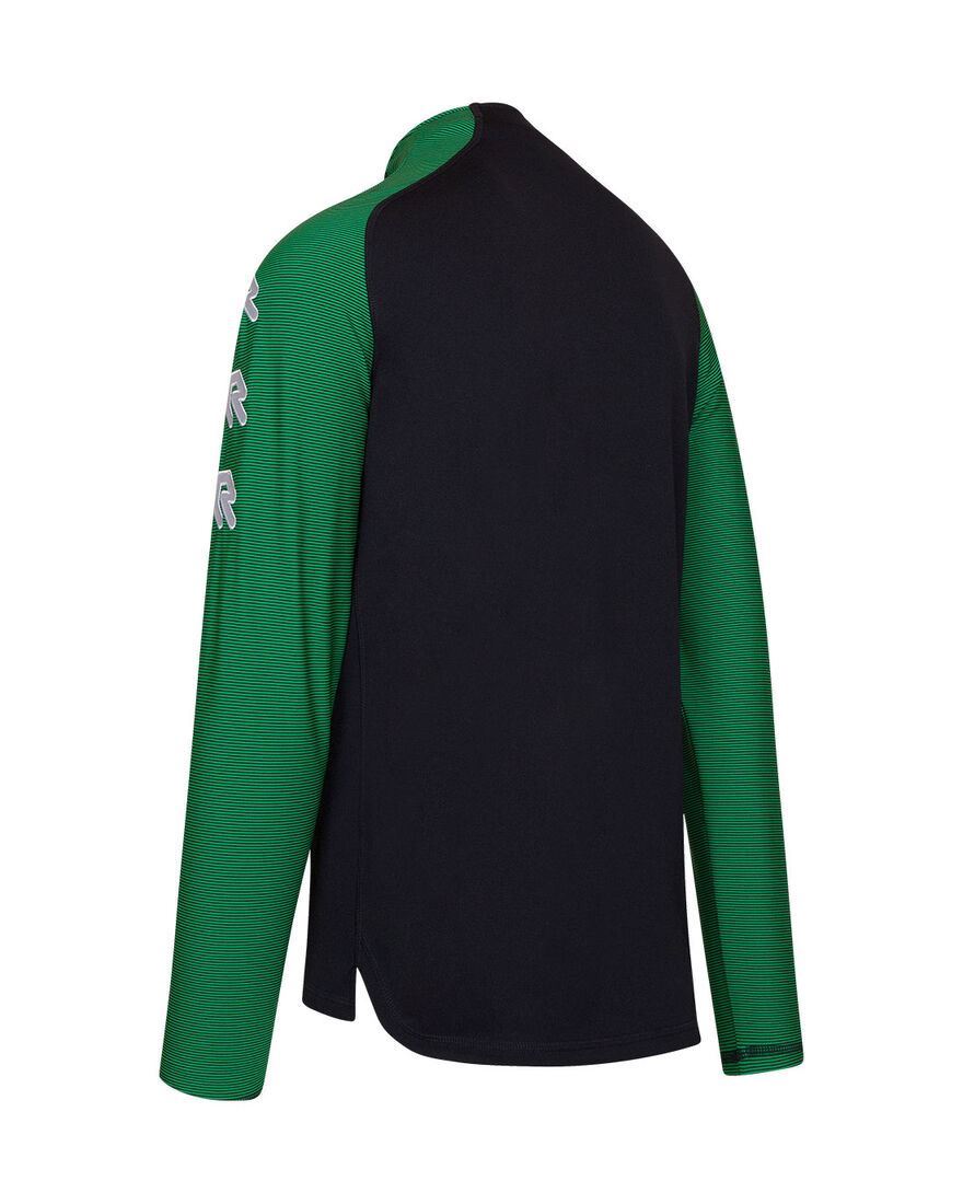Robey - Performance Half-Zip Training Sweater - Zwart/ Groen ...